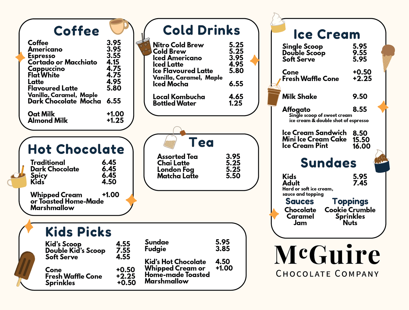 Cafe Menu