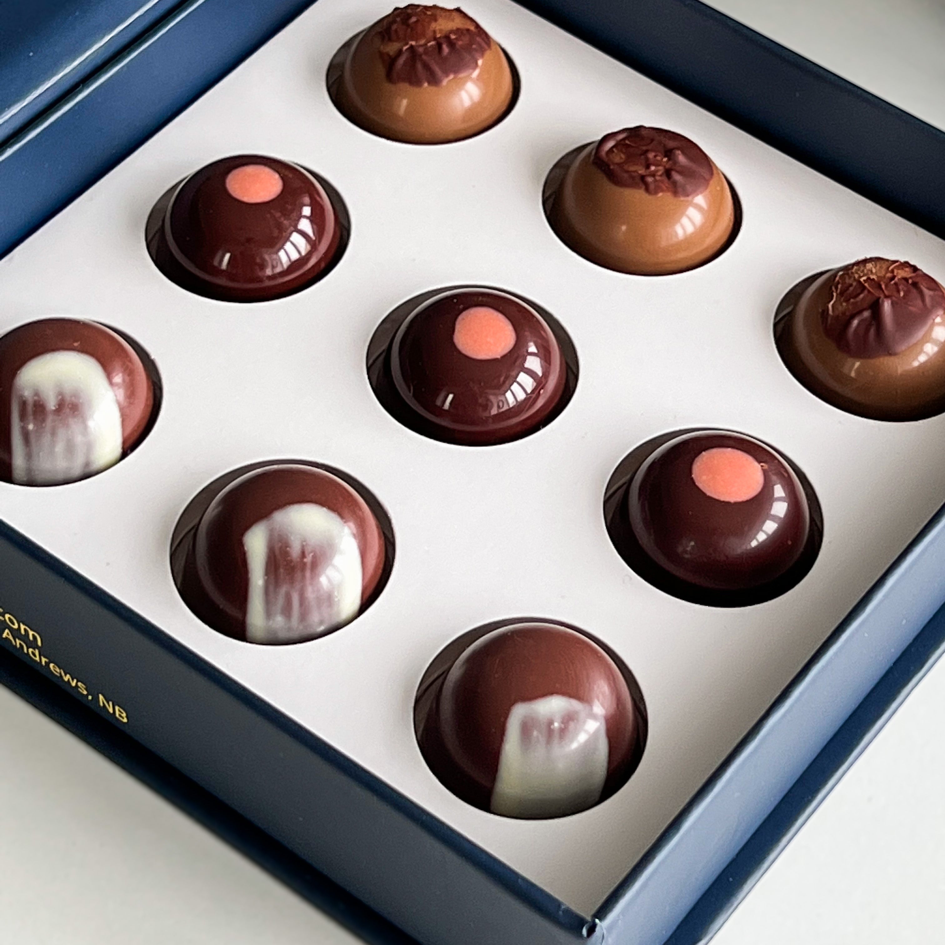 9 pc Truffle Box: Cafe Latte